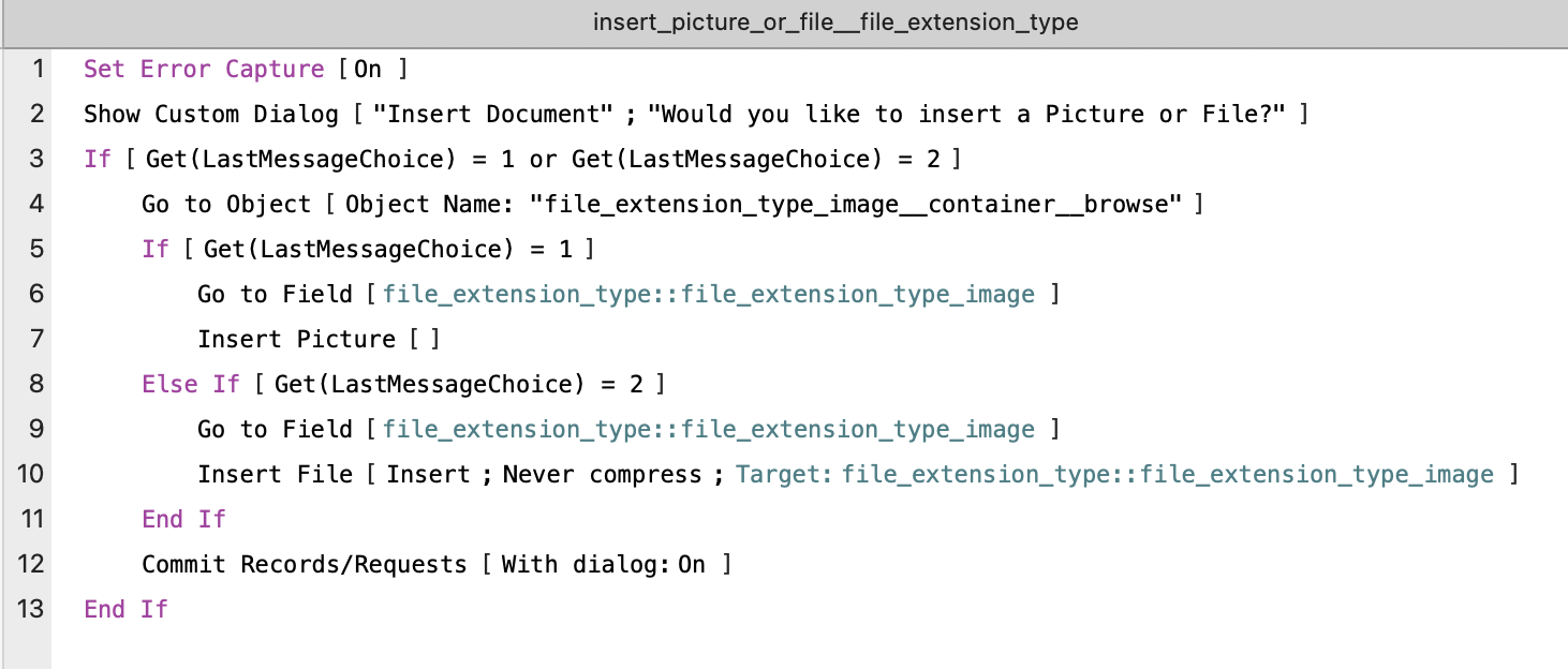 Can not Insert a "Picture", but I can insert a "File". - Script ...